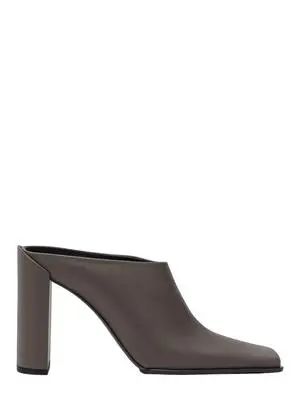 Alaïa Leather Mules With Block Heel - Brown