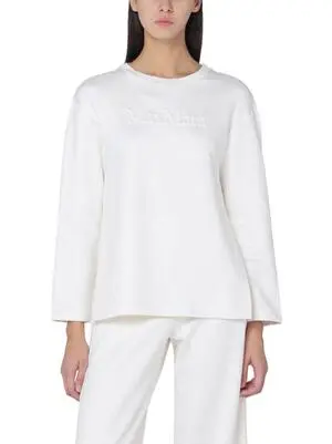 Max Mara Silk-blend Sweatshirt - White