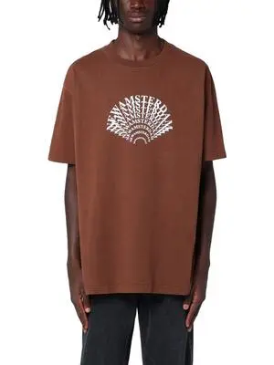 NEW AMSTERDAM SURF ASSOCIATION Cotton T-shirt With Logo - Brown