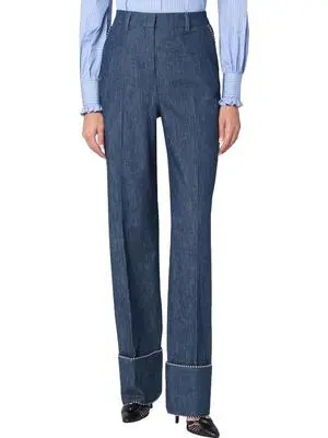 Valentino Garavani Chambray Denim Trousers - Blue