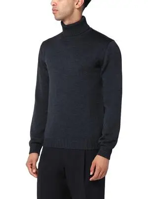 ROBERTO COLLINA Wool Turtleneck Sweater - Grey