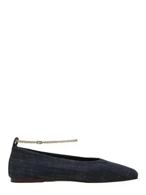 MARIA LUCA Navy Denim Augusta Ballerina - Blue