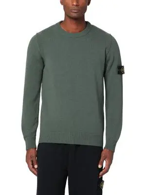 Stone Island Military Wool Blend Sweater - Green