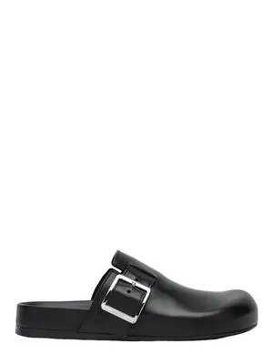 Loewe Leather Sabot With Buckle - Black
