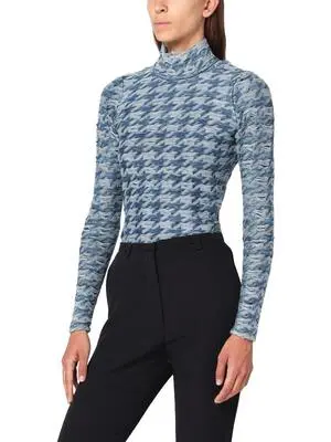 Diesel Patterned Turtleneck Sweater - Blue