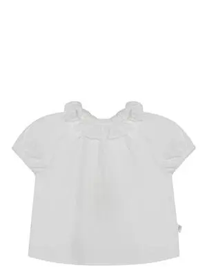 TEDDY & MINOU Ruffled Cotton Blouse - White