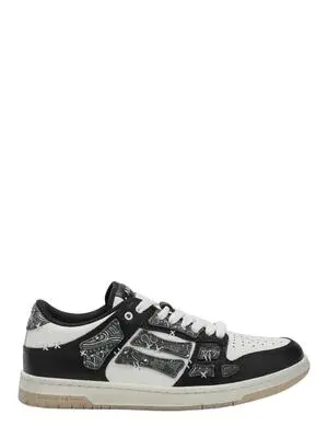 Amiri Bandana Skel Top Low Sneakers - Black