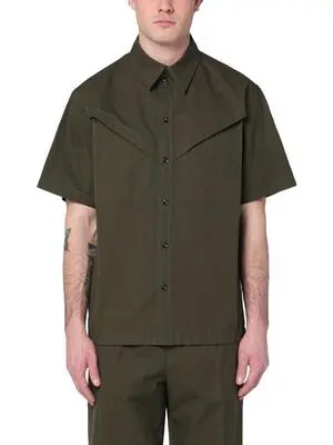 Bottega Veneta Khaki Shirt In Cotton - Green