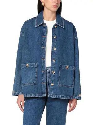 ANINE BING Luna Denim Jacket - Blue