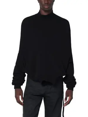 Rick Owens Sweatshirt With Open Back - Black