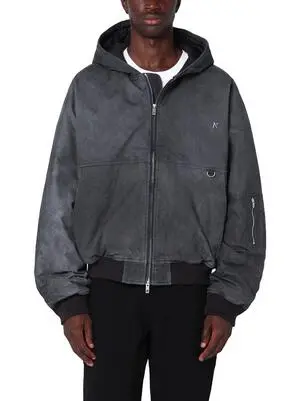 REPRESENT Faded Hooded Jacket - Black