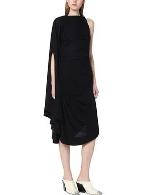 Bottega Veneta Viscose Jersey Draped Dress - Black