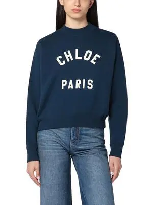 Chloé Sweatshirt With Logo - Blue