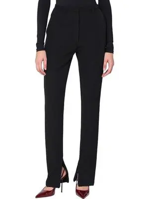 THELATEST High-waisted Trousers With Zipped Slits - Black