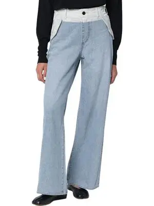 Sacai Two-tone Jeans - Blue