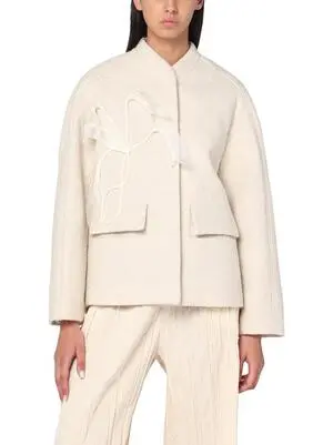 MKDT STUDIO Boiled Wool Jacket - White