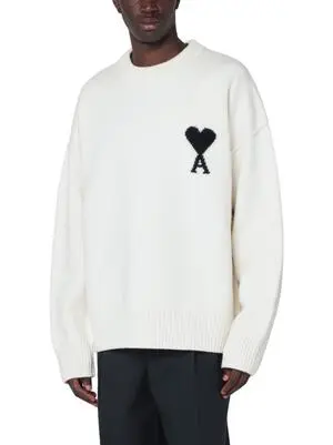 Ami De Coeur Virgin Wool Sweater - White