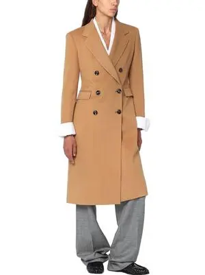 Tagliatore Wool And Cashmere Double-breasted Coat - Beige