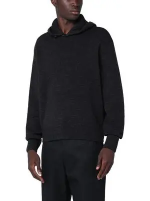 LEMAIRE Hooded Alpaca-wool Blend Sweater - Brown
