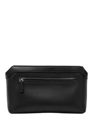 THE ROW Leather Clutch - Black