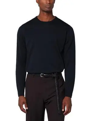 ROBERTO COLLINA Crew Neck Wool Sweater - Blue