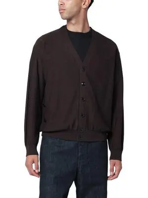 LEMAIRE Wool-blend Cardigan - Brown