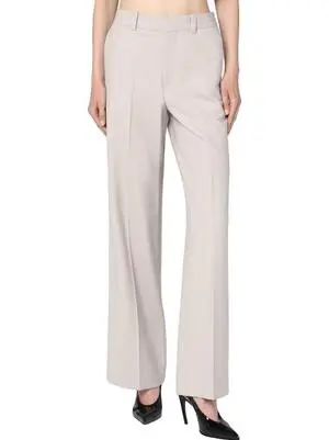 Victoria Beckham Trousers In Virgin Wool Blend - Grey