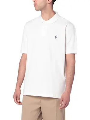 Polo Ralph Lauren White Cotton Polo Shirt Original-fit - Blue