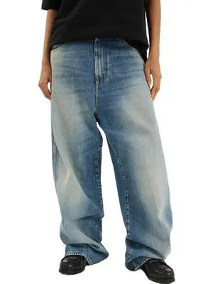 1989 STUDIO Washed Denim Wide-leg Jeans - Blue