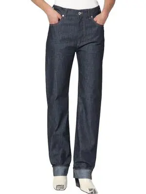 Bottega Veneta Straight Leg Jeans With Intrecciato Pocket - Blue