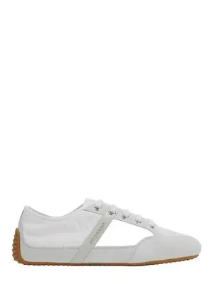 Givenchy Slim Sneakers In Nylon And Suede - White