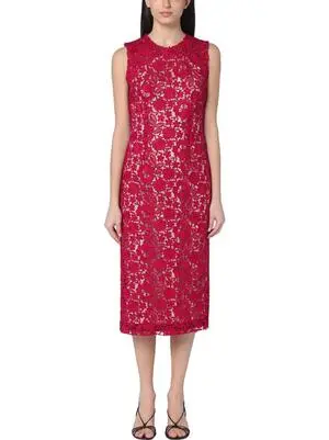 P.a.r.o.s.h Lace Midi Dress - Red