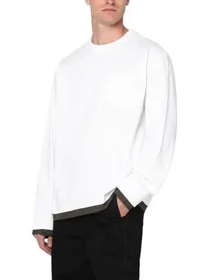 Sacai Cotton Crew Neck Shirt - White
