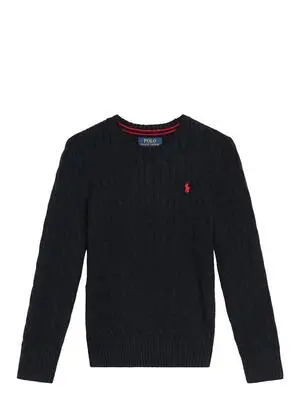 Ralph Lauren Cable-knit Crewneck Sweater - Black
