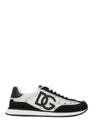 Dolce & Gabbana Lace Accent Sneakers - White