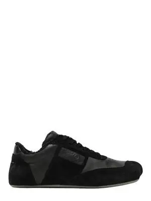 MAISON MARGIELA Leather And Suede Anatomic Sneakers - Black