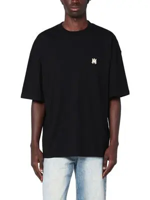 Amiri Cotton T-shirt With Logo Patch - Black