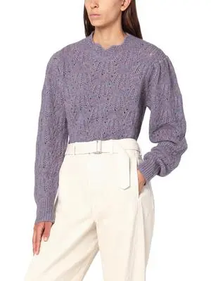 Isabel Marant Violet Openwork Alpaca-blend Sweater - Blue