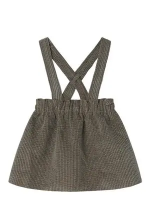 TEDDY & MINOU Ribbed Overall With Crossed Straps - Green