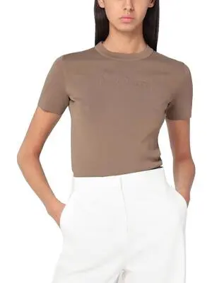 Max Mara Viscose Crêpe T-shirt - Brown