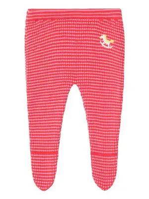 BOBO CHOSES Striped Footed Leggings - Pink
