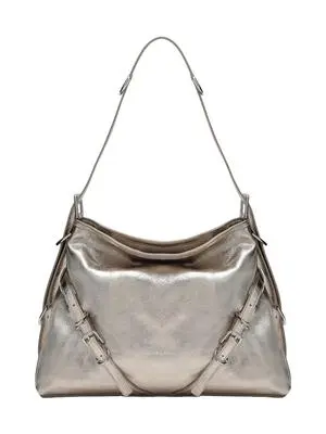 Givenchy Voyou Medium Laminated Leather Bag - Metal