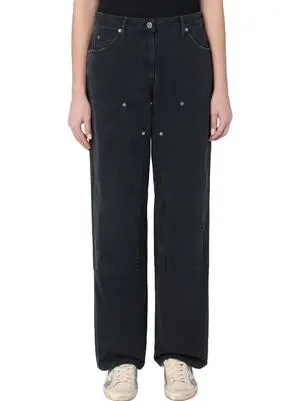 Golden Goose Wide Leg Denim Trousers - Black