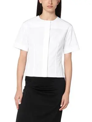 Alexander McQueen Corset Shirt In Poplin - White