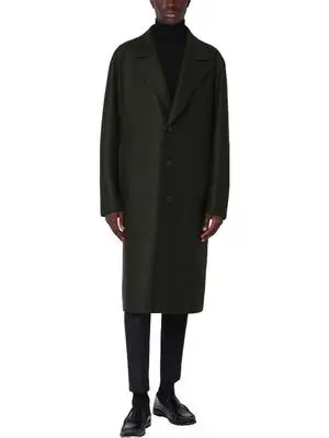Harris Wharf London Single-breasted Virgin Wool Coat - Green