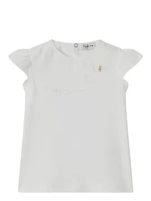 IL GUFO T-shirt With Ruffled Sleeves - White