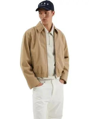 1989 STUDIO Cotton-blend Zip-up Jacket - Beige