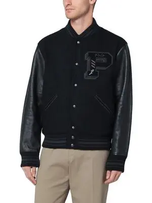 Ralph Lauren Wool-blend Letterman Jacket - Black