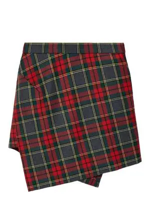 VIVIENNE WESTWOOD Wool Tartan Mini Skirt - Red