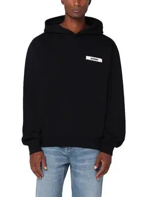 Jacquemus Cotton Hoodie - Black